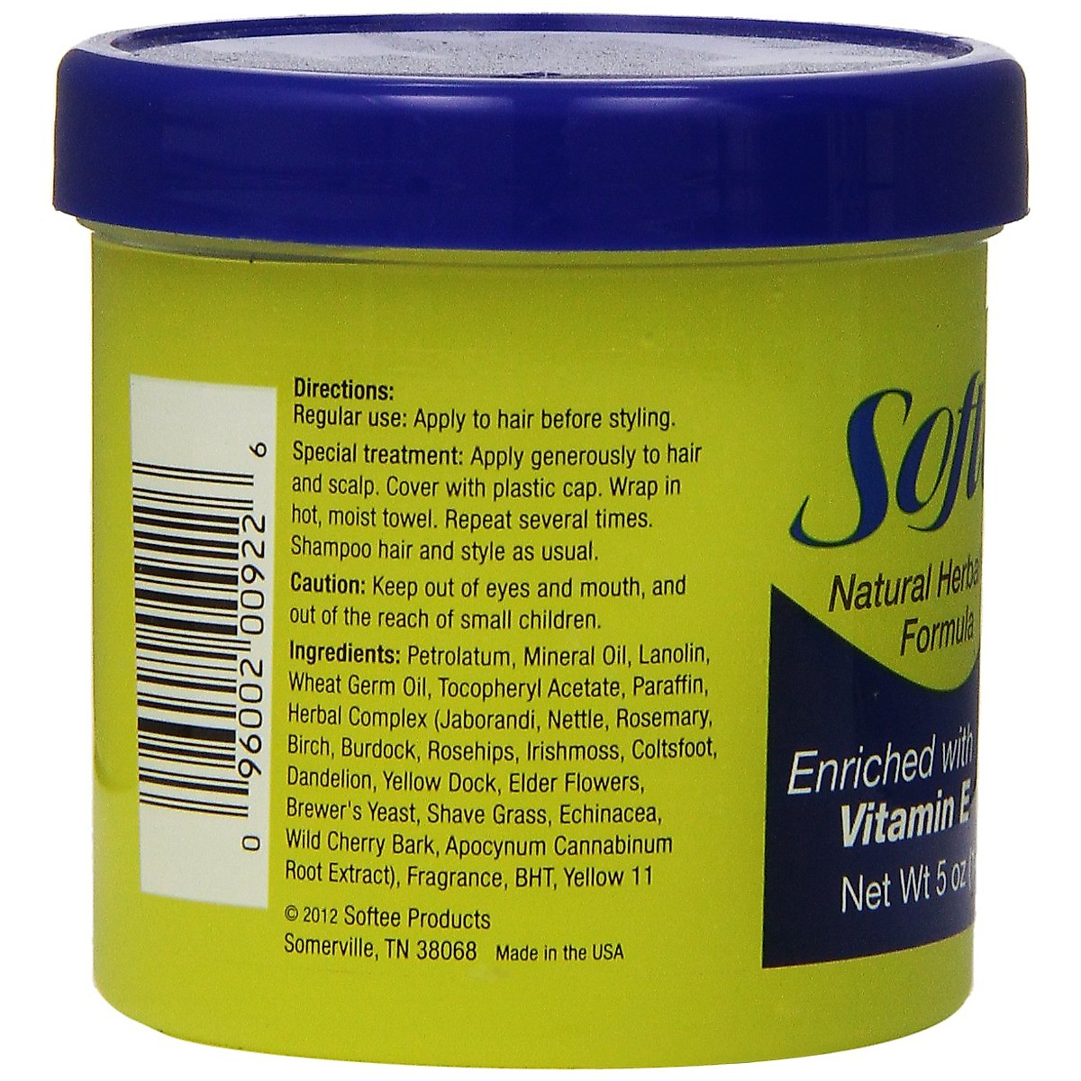 Softee Hair Food with Vitamin E, 5 oz