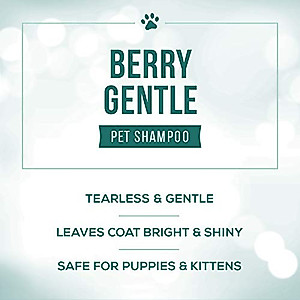 Nature's Specialties Berry Gentle Ultra Concentrated Face and Body Wash for Pets, Makes up to 2 Gallons, Natural Choice for Professional Groomers, Gently Cleanses The Skin and Coat, Made in USA, 16 oz