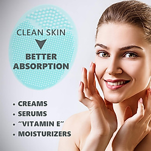 Dylonic 3 Pack Body and Face Exfoliating Brushes for Ingrown Hairs Treatment, Razor Bumps, Shaving Irritation - Silicone Scrubbers Gift Set, Skin Exfoliator Brush Dry Brushing Loofah for Smooth Skin