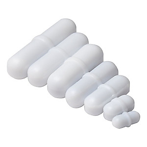 7 Pcs PTFE Magnetic Stirrer Mixer Stir Bar Spinbar Stirring Graduated Glass Measuring Low Form Beaker Set 50ml 100ml 250ml 400ml 600 ml