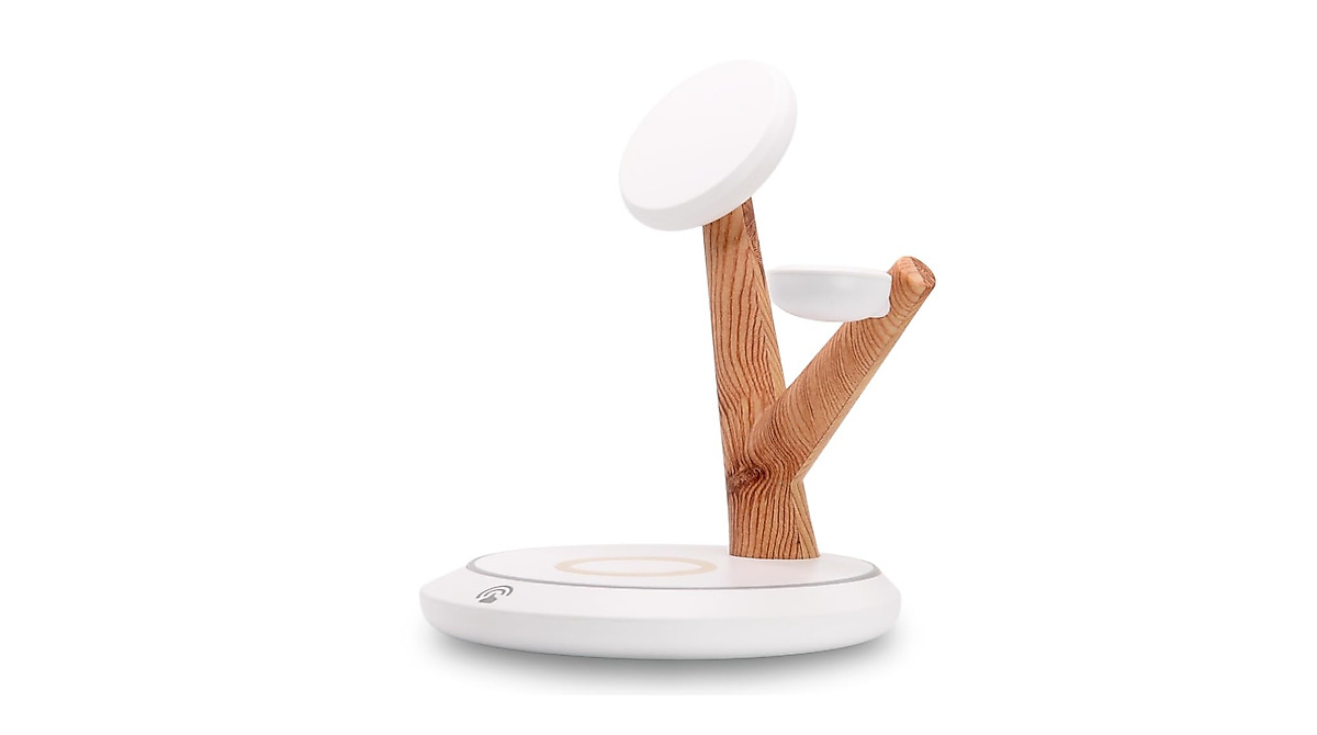 Tree Design Wireless Charger 4-in-1 Qi Charging Stand for Apple Devices