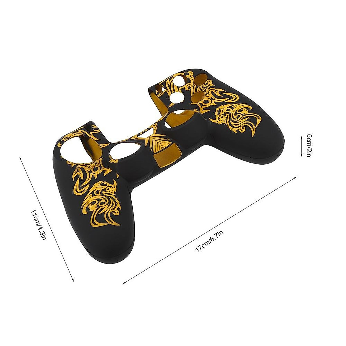 Game Controller Silicone Case, Gamepad Controller Cover Silicone Cover for PS4 Controller, Fashionable Cover Case Silicone Cover Protector Accessories for PS4 Controller(Yellow)