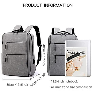 Multipurpose Go Travel Laptop Backpack,Extra Large Anti Theft College School Backpack for Men and Women with USB Charging Port (Gray)