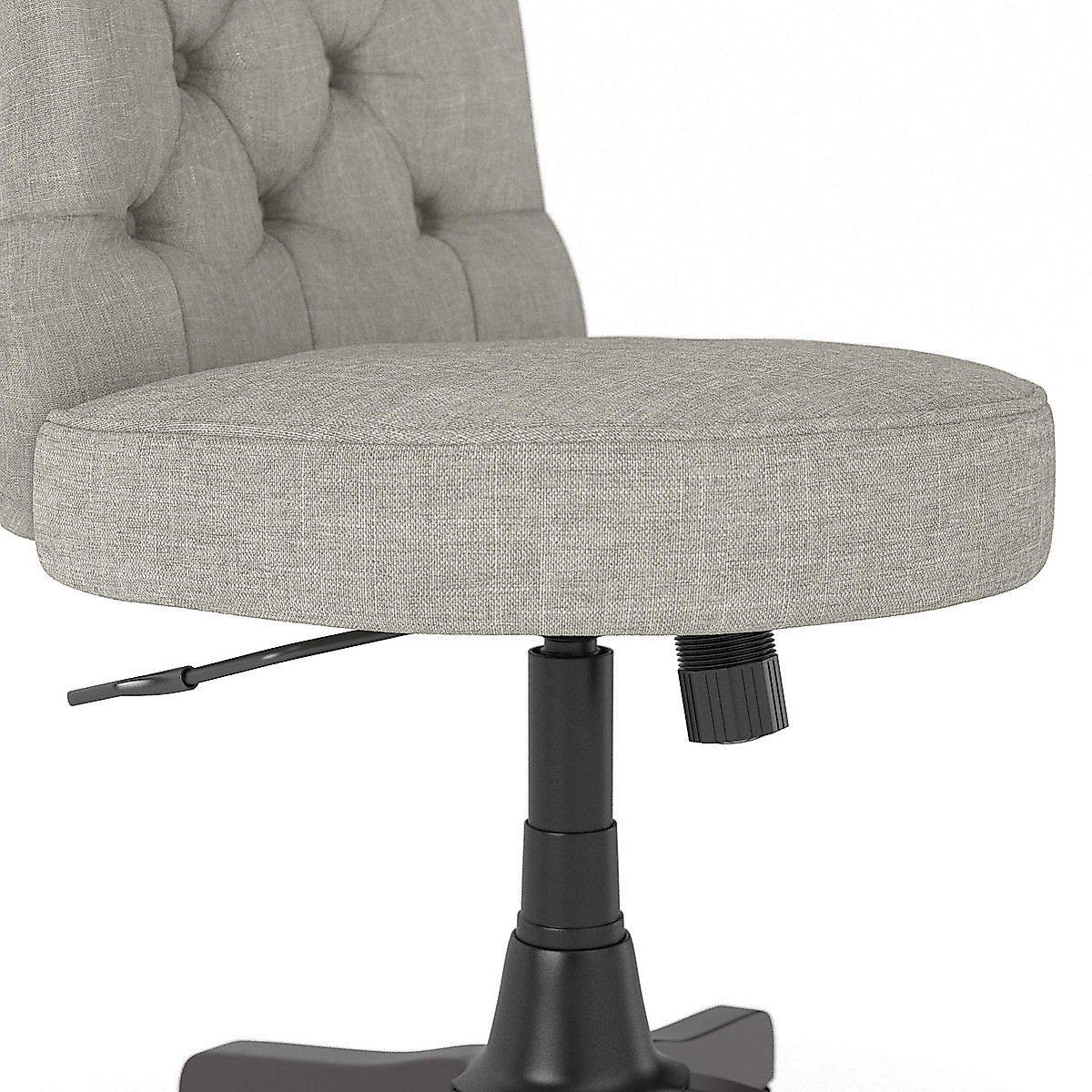 Bush Furniture Fairview Mid Back Tufted Office Chair, Light Gray Fabric