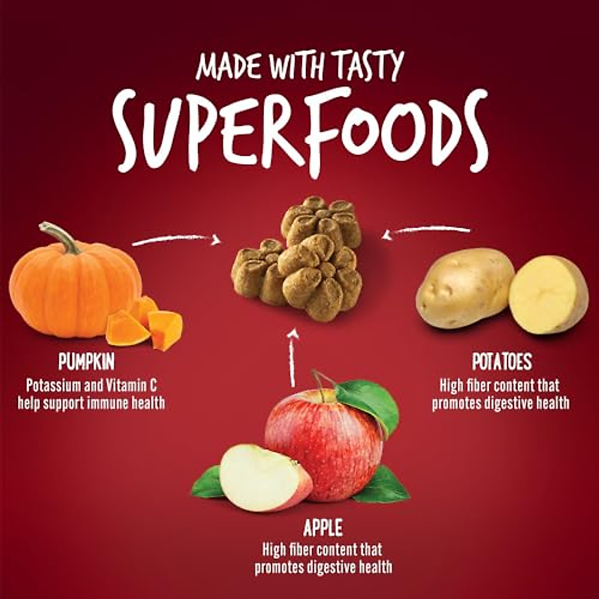 Fruitables Crunchy Baked Low Calorie Training Treats for Dogs | Crispy Bacon Apple Flavor | 7 Ounces (2386)