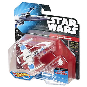 Hot Wheels Star Wars Starship Episode 7 Hero Starfighter (Closed Wing Blue) Vehicle