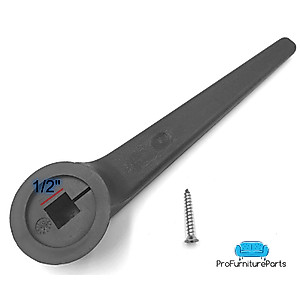 ProFurnitureParts Recliner Lever Handle 1/2" Square Mount, Set Screw Include, Dark Brown Finish Plastic Replacement Recliner Handle Offered