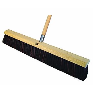 GARAGE BROOM - 3" RED/BLACK PLASTIC - 24" - WD HDL