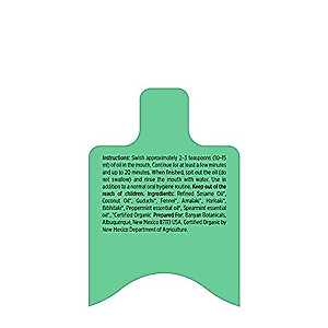 Banyan Botanicals Organic Daily Swish Mint Travel Packets - 12 ct - Ayurvedic Oil Pulling Mouthwash Oil for Oral Health - Coconut Oil Blend for Teeth and Gums