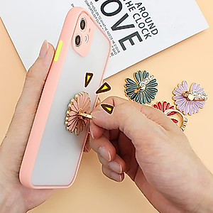 ARFUKA Phone Holder Ring Grips Daisy Finger Ring Stand 360 Cell Phone Ring Hollder for Cell Phone Tablet Case Accessories 6 Pack