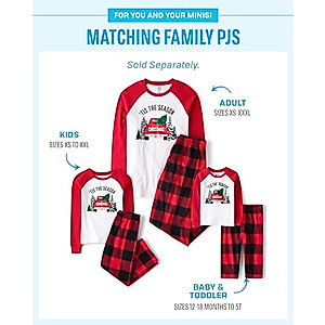 The Children's Place,Family Matching, Christmas Pajama Sets. Fleece,RUBY,Large (10/12)