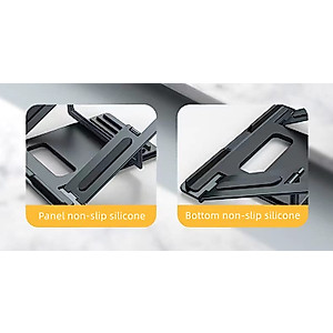 Eripanmio Adjustable Laptop Stand，Upgraded Aluminum Computer Holder Compatible with 10-15.6" Laptops