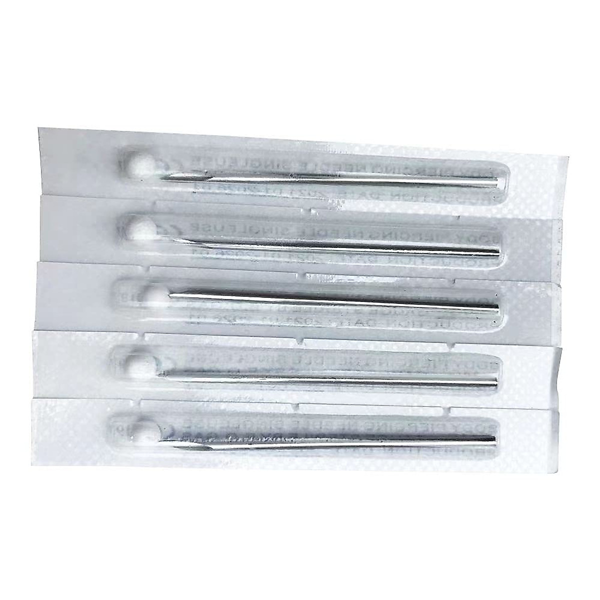 Shuiniba 18G 5 Pieces Body Ear Navel Nose Lip Nipple Piercing Needles