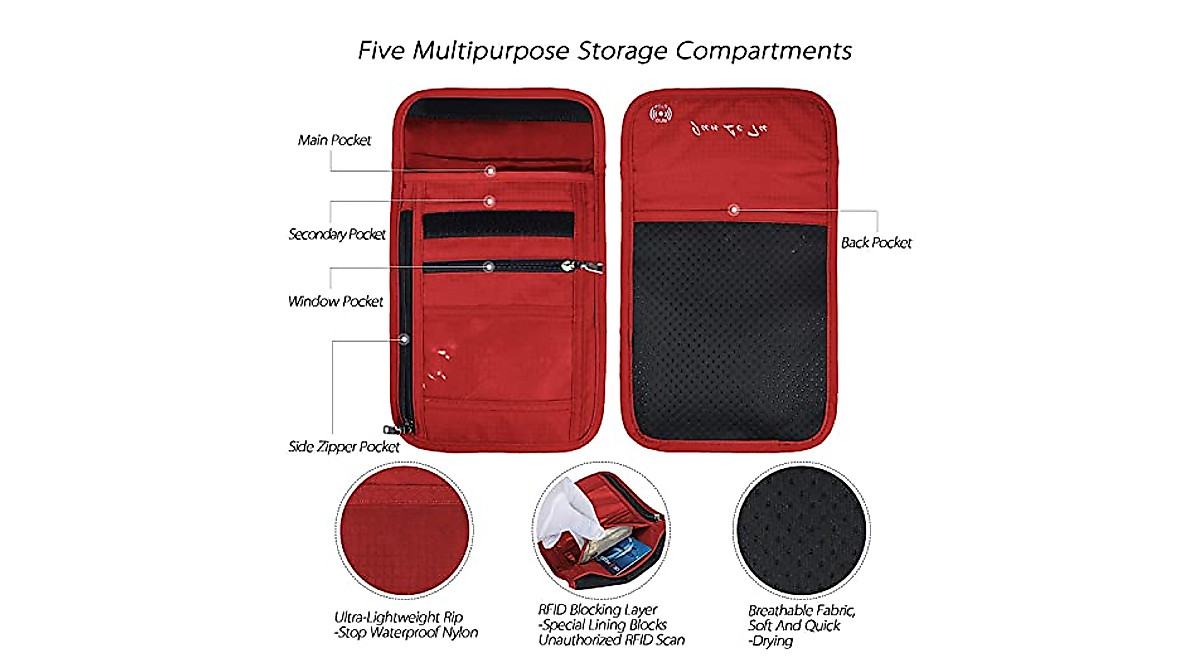 OMYSTYLE Travel Neck Pouch - Secure & Waterproof Design