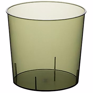 LIFKOME Trash Bin Trash Cans Plastic Wastebasket Small Trash Can Round Garbage Container Bin Party Beverage Chiller Bin for Bathroom Bedroom Office Clear Green Trash Bin Trash Cans