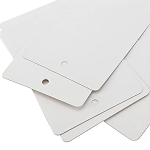 SINJEUN 3000 PCS 1.77 x 2.95 Inches White Merchandise Tag, Blank Paper Gift Tags, Hanging Garment Shipping Tags with Hole for Crafting