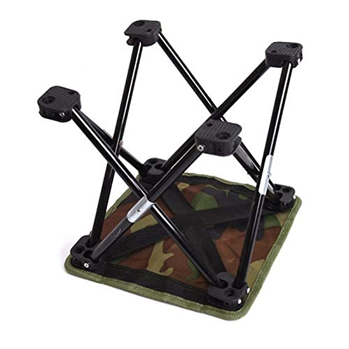 TRENTSNOOK Exquisite Camping Stool Folding Stool Camping Hiking Beach Portable Fishing Chair Camouflage Light Leisure Fishing Tool (Color : Army Green)
