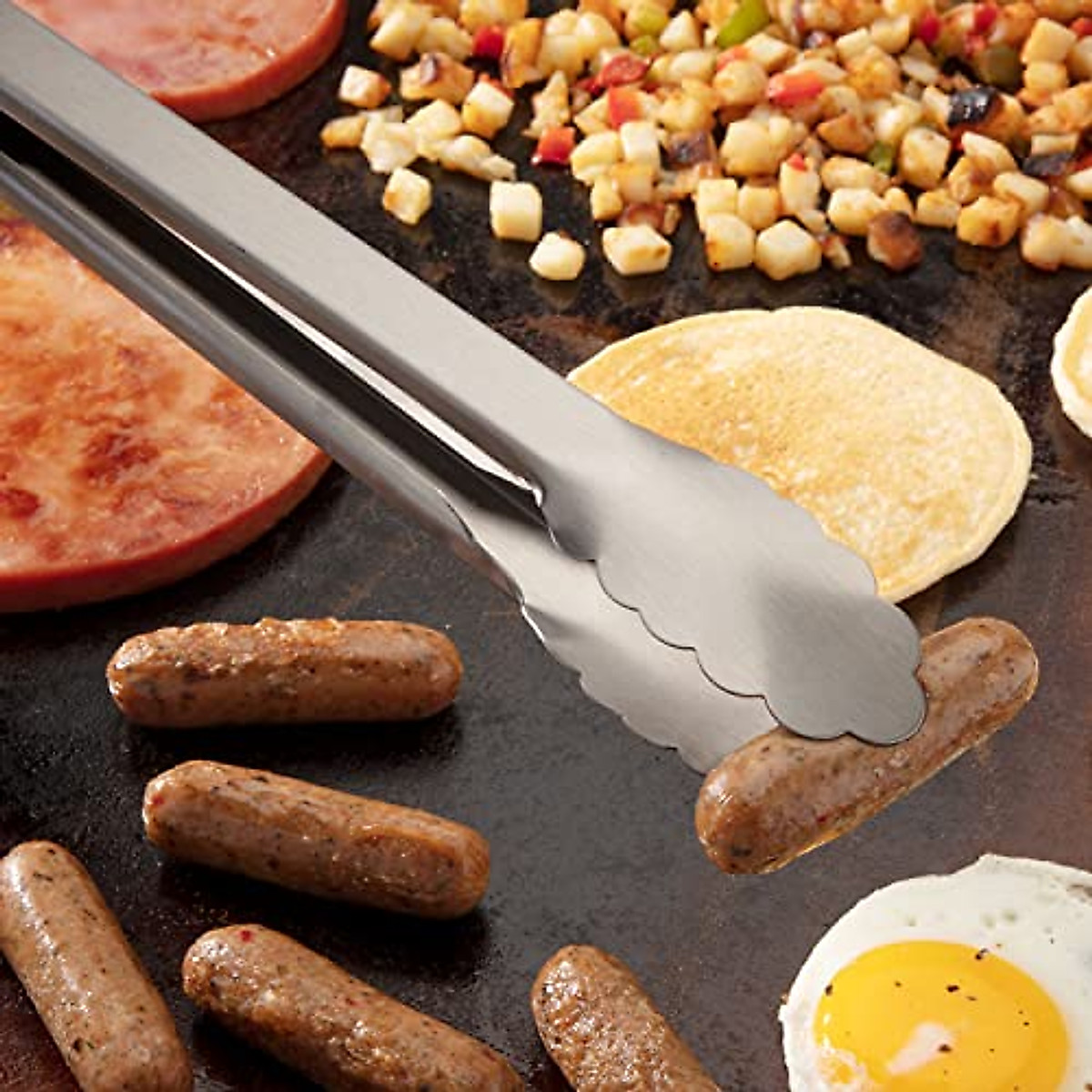 Cuisinart CGS-1312 12-Piece Tool Set, Outdoor Griddle Accessories-Spatula, Tongs, Scraper, Melting Dome, Squirt Bottle, Silicone Egg Ring