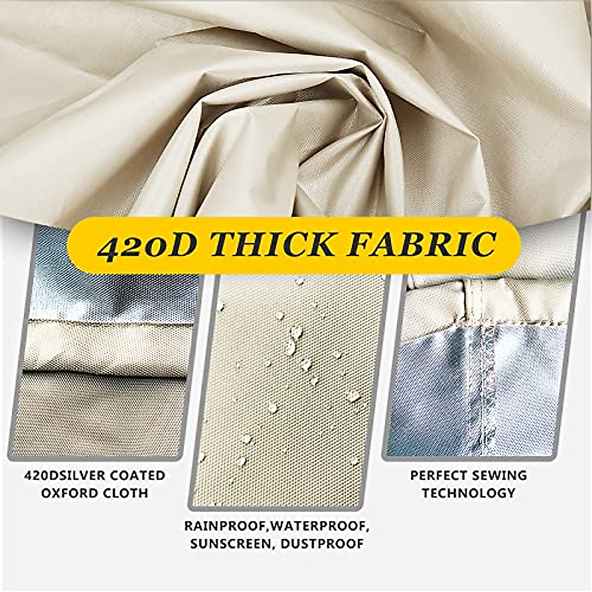 SELUGOVE Caddy Cover,Khaki Thick Fabric Waterproof Caddy Cover