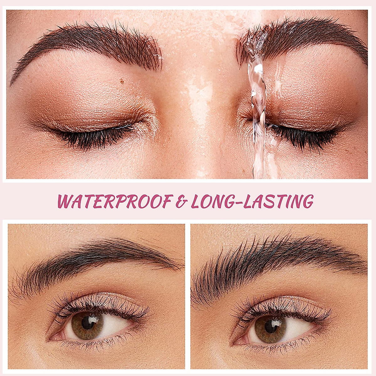 Erinde Clear Eyebrow Sculpt Gel, Brow Fix Gel, Waterproof Sweat-Proof Eye Brow Styling Wax, Long Lasting Eye Brow Makeup for Lamination Effect