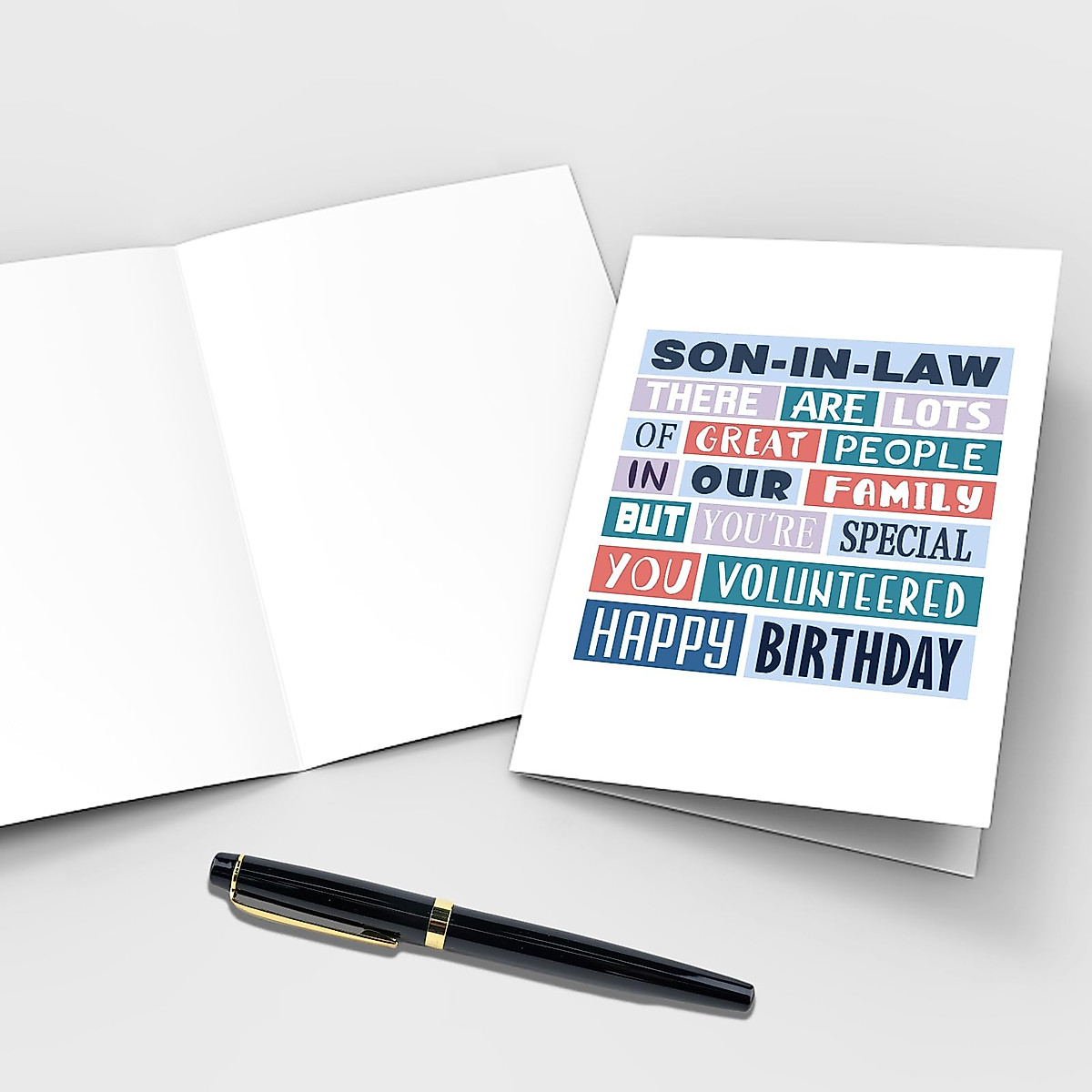 Qiliji Funny Son-In-Law Birthday Card, Happy Birthday Card for Son In Law, Bday Gift for Son In Law, You Are Special You Volunteered To Be In Our Family