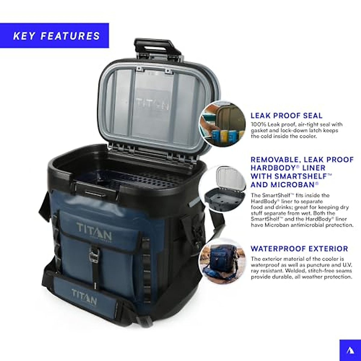 Titan Deep Freeze Welded Cooler - 36 Can Zipperless Cooler, Cold Front