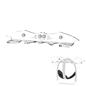 Geekria VR Wall Mount Stand Compatible with Meta Q3/QPro/Q2/Valve Index/HTC Vive/Playstation VR Game Accessories Storage Stand Holder Hook VR Headset (Clear)