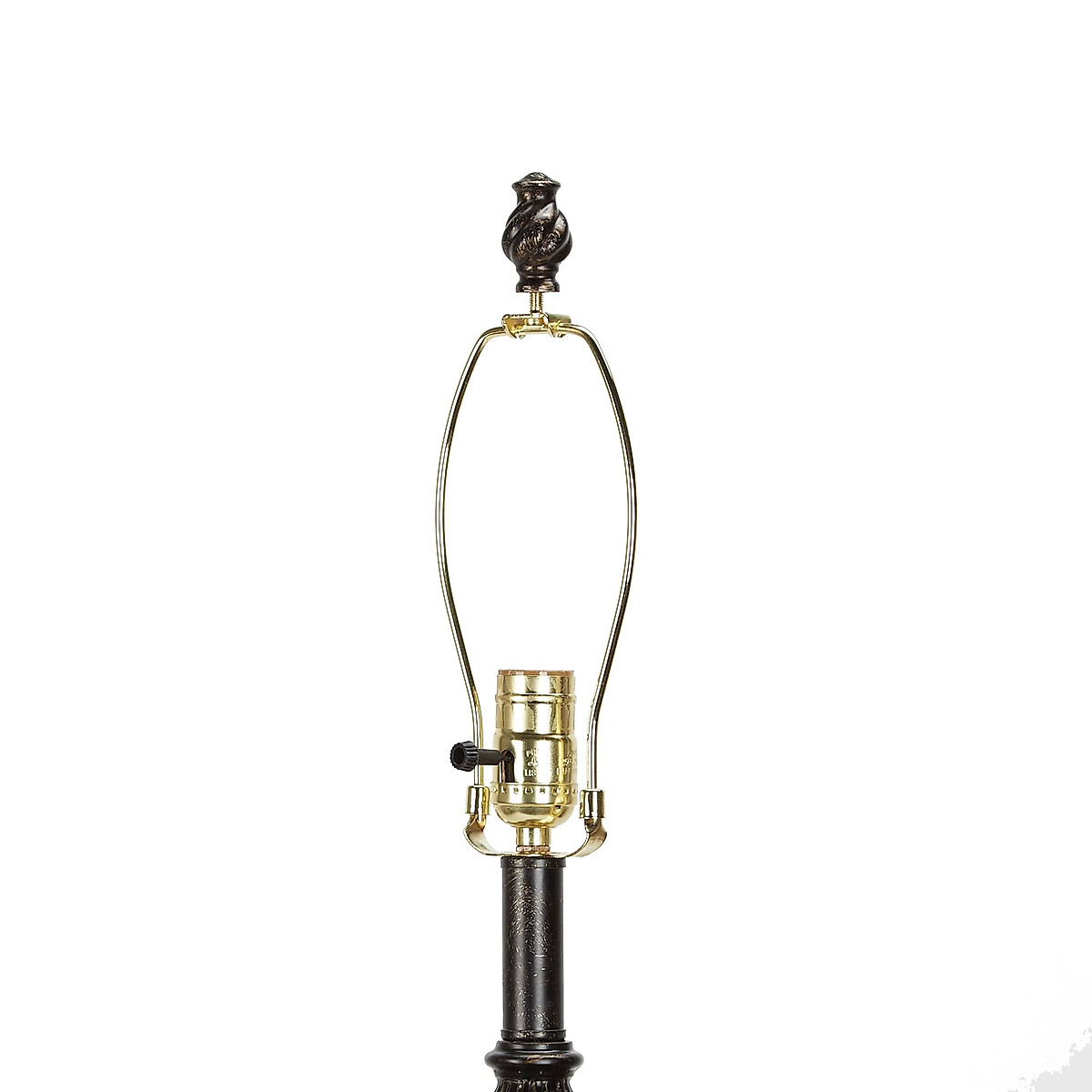 Decor Therapy Traditional Resin Floor Lamp with Bell Shade, Golden Bronze