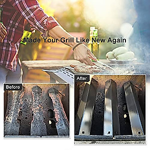 BBQ-Element Grill Heat Plates Compatible for Chargriller 5050, 5650, 3001, 5072 Grill, 3-Pack Porcelain Steel Heat Tent Burner Cover Flame Tamers for Char griller 5050, 3001, King Griller 3008