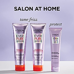 L'Oreal Paris EverPure Frizz Defy Shampoo and Conditioner Kit for Color-Treated Hair, 8.5 Ounce Each (Set of 2)