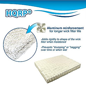 HQRP 2-Pack Wick Filter Compatible with Aprilaire 112, 136, 224, 225, 440, 445, 445A, 448 Humidifiers, Replacement for Aprilaire # 12