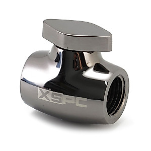 XSPC G1/4" Ball Valve, Black Chrome