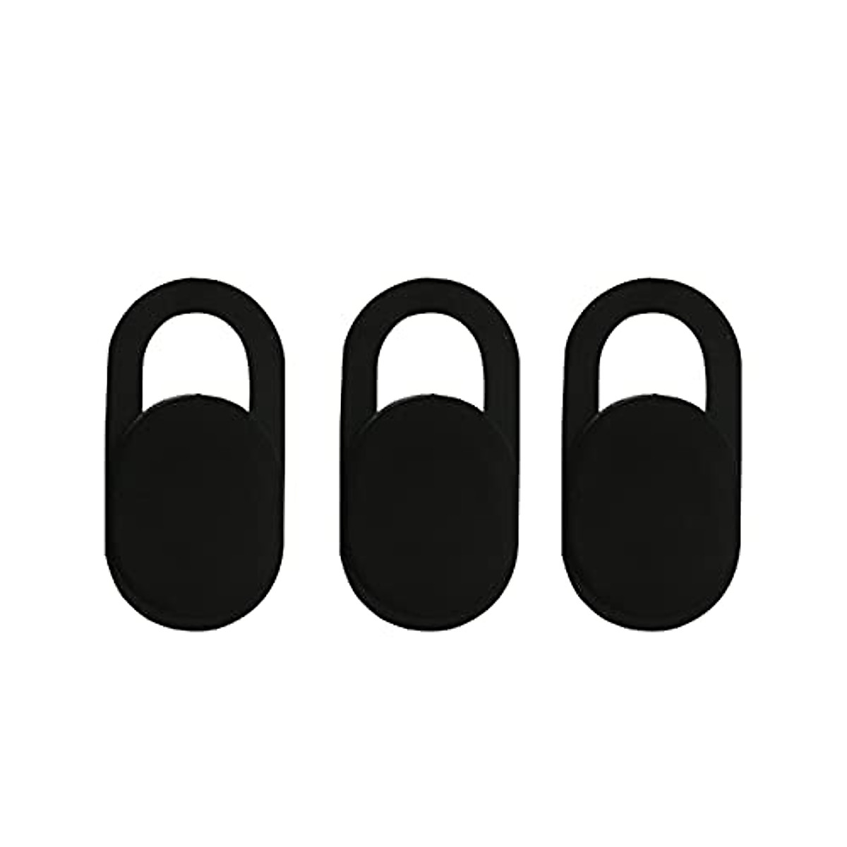 profectlen 3Pcs/Set Oval Shape Webcam Cover Shutter Magnet Slider Plastic Camera Cover for Web Laptop for PC Tablet