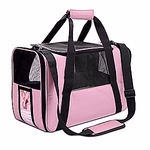 ZFBB Dog Carrier Cat Carrier Pet Carrier, Airline Approved Dog Carrier with Mesh Window, Breathable, Collapsible,Soft-Sided,Escape Proof,Easy Storage, Best for Small Medium Cats Dogs