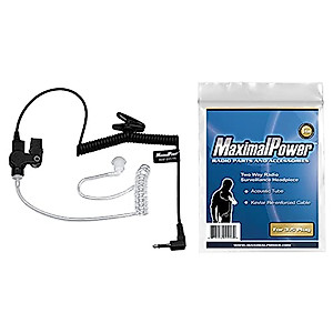 Maximalpower 3.5mm Surveillance Plug Coil Tube Earbud Audio Kit for Two-Way Radios RH617-1 N x 10 Pack
