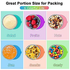 6x 2.4oz Salad Dressing Container to Go, Condiment Containers with Lids, Stainless Steel Sauce Cups Salad Dressing Container for Lunch Bento Box, Reusable,Leakproof