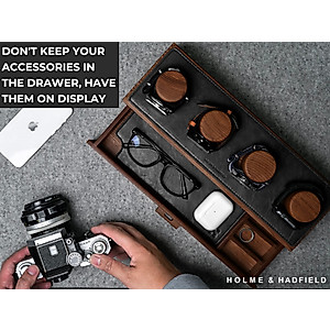 Holme & Hadfield The Watch Deck with Vegan Leather Padding for Extra Protection and Luxurious Finish – Lifetime Assurance Included