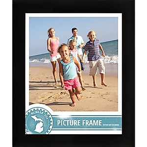Craig Frames 16x20 Black Picture Frame, 1" Smooth Finish, Matte Poster Display