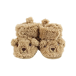 Hudson Baby Unisex Baby Trapper Hat, Mitten and Bootie Set, Tan Bear, 6-12 Months