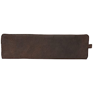LEABAGS Leather Pencil Case - Genuine Leather Pencil Pouch Fort Vaux - Pen Case for Adults Men Women Work University Nutmeg Brown