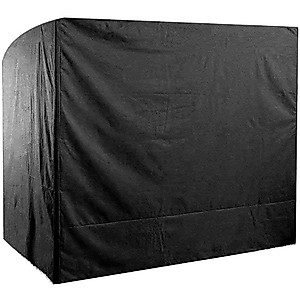 boyspringg Outdoor Swing Cover 3 Seater Waterproof, Patio Swing Cover 87x49x67 Inch, Porch Swing Cover for Outdoor Furniture, Durable Waterproof UV Resistant Weather Protector ( Black )