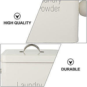 Cabilock Laundry Organizer Box Farmhouse Laundry Powder metal laundry powder container laundry powder bin laundry detergent container Container Metal Laundry Pet Food Container