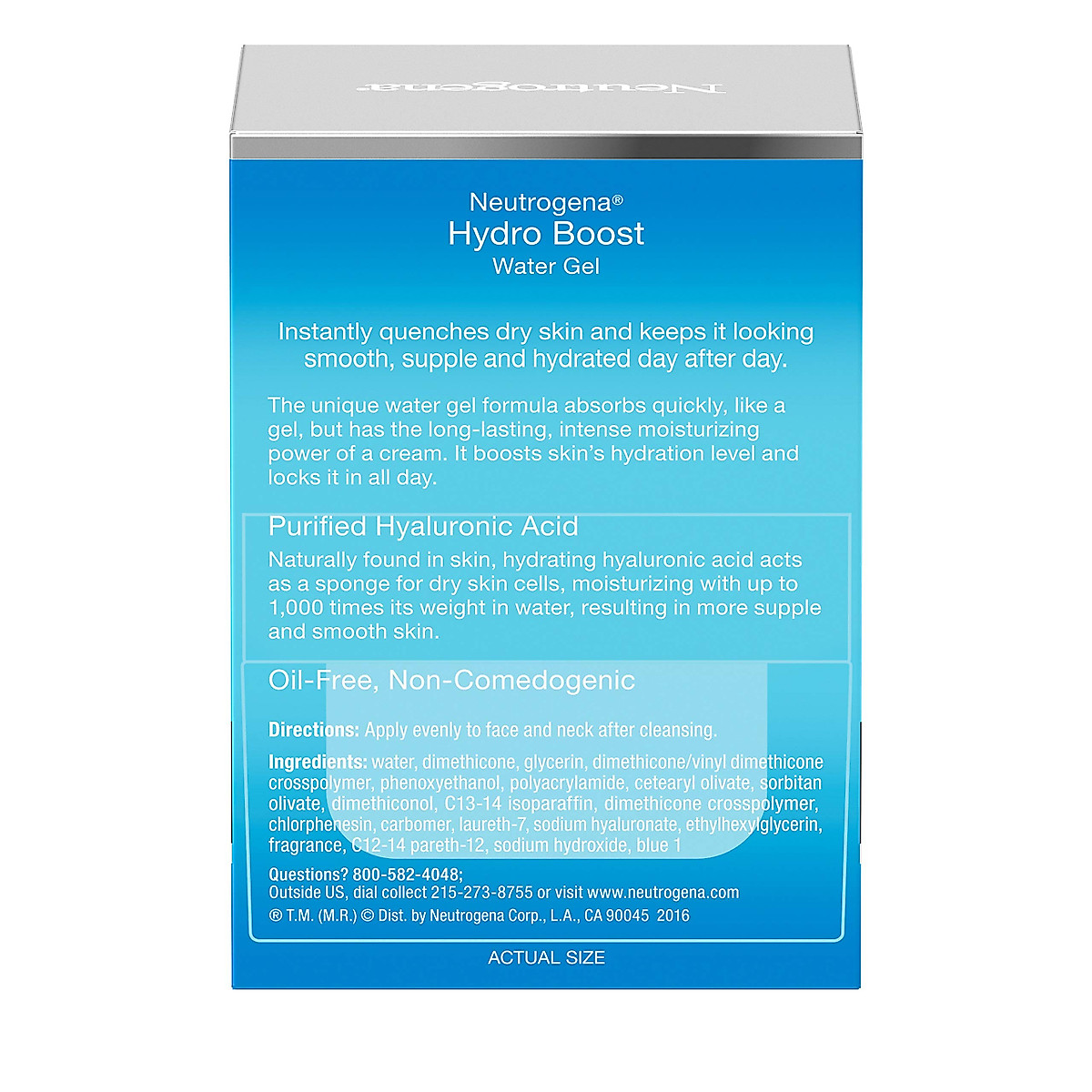 Neutrogena Hydro Boost Hyaluronic Acid Hydrating Water Gel Daily Face Moisturizer for Dry Skin, Oil-Free, Non-Comedogenic Face Lotion, 1.7 fl. Oz (3 PACK) (5.1 FL OZ)