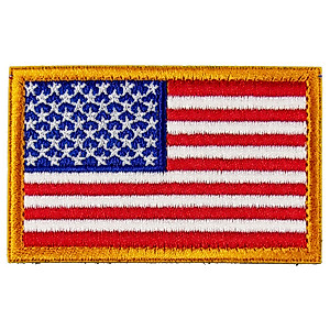 Tactical Patches of USA US American Flag, with Hook and Loop for Backpacks Caps Hats Jackets Pants, Military Army Uniform Emblems, Size 3x2 Inches