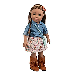 Adora Amazon Exclusive Amazing Girls Collection, 18” Realistic Doll with Changeable Outfit and Movable Soft Body, Birthday Gift for Kids and Toddlers Ages 6+ - Ice Skating Ava