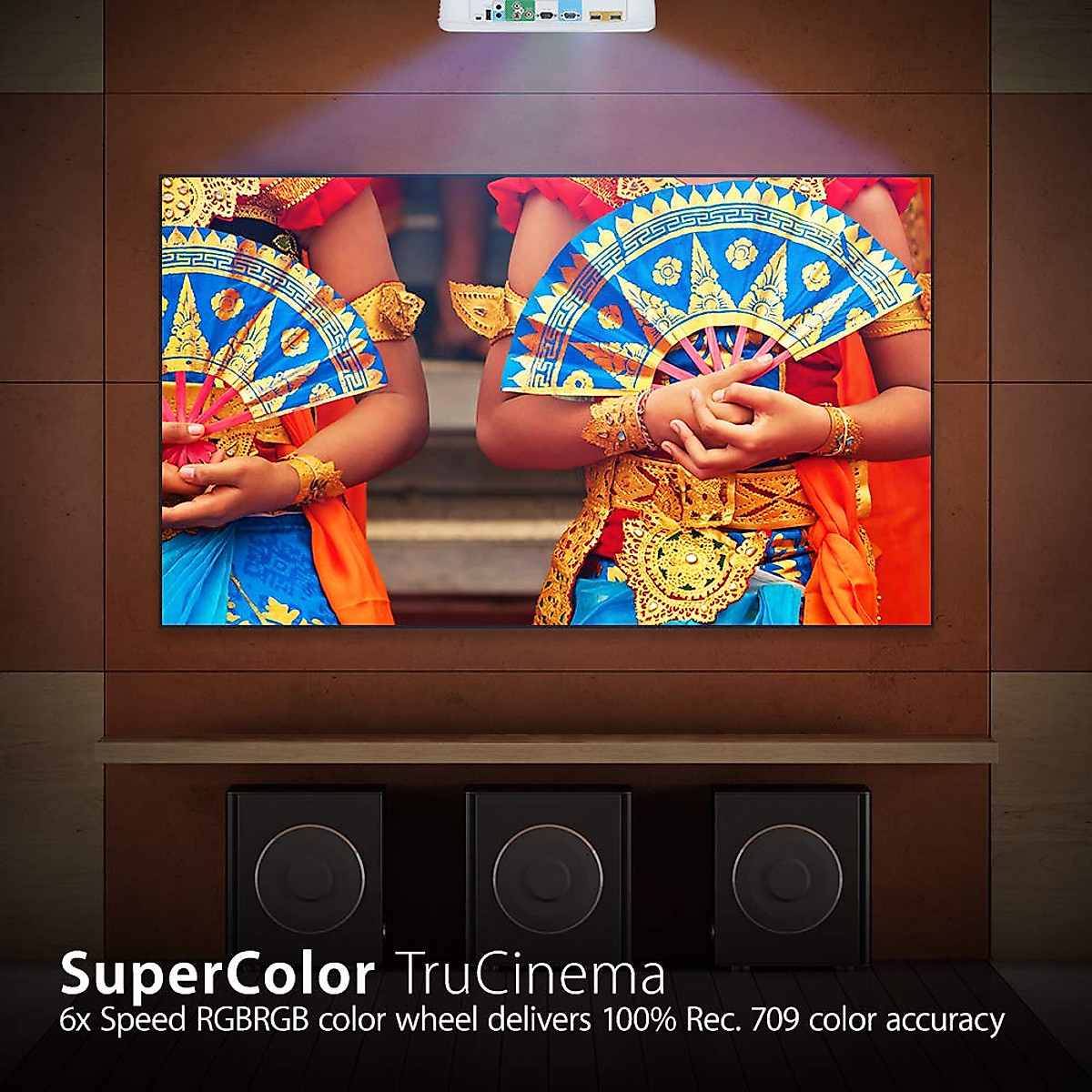 ViewSonic 1080p Projector with Rgbrgb Rec 709 DLP 3D Dual HDMI 22, 000: 1 Contrast and Low Input Lag for Home Theater and Gaming (PX725HD)