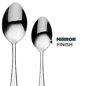 Godinger Silverware Set, Flatware Sets, Mirrored Stainless Steel Cutlery Set, Spoons Forks Knives, 20 Piece Set, Service for 4