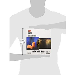 3M 1100 Foam Ear Plugs, 200-Pair , Orange