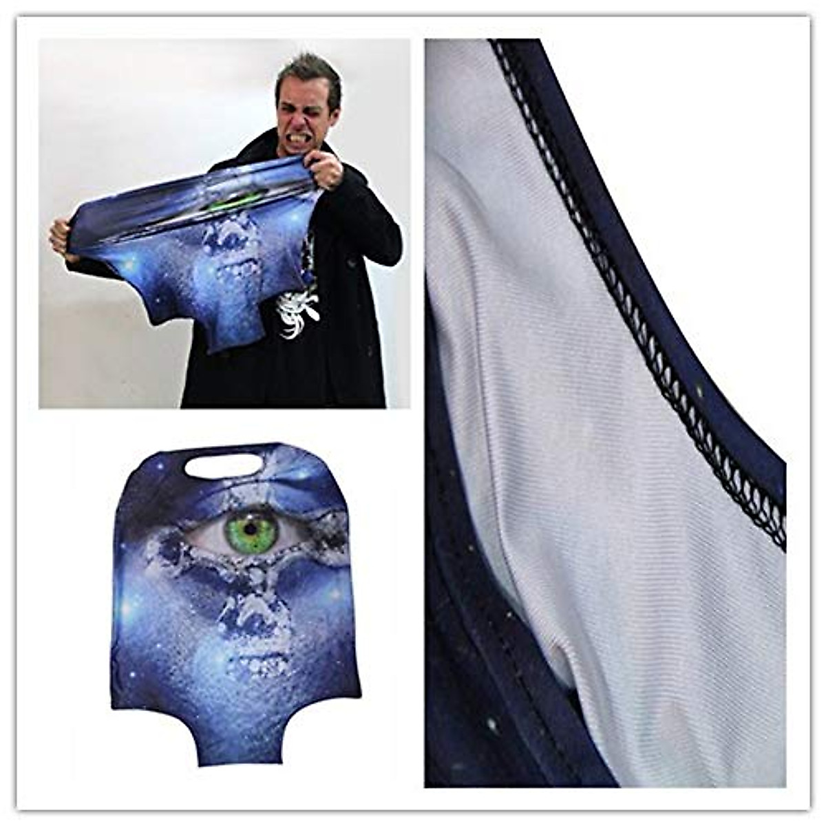 Bigcardesigns Fashion Butterfly Spandex Elastic Luggage Cover Travel Suitcase Protector M size for 22-25 inch luggage