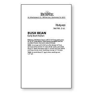 Burpee Early Italian Bush Bean Seeds 2 ounces of seed